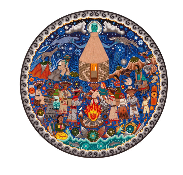 Hikuri Neixa - Danza del peyote en centro ceremonial - Arte Marakame