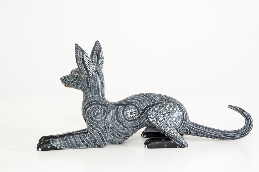 Alebrije Dog - Xoloitzcuintle lying down