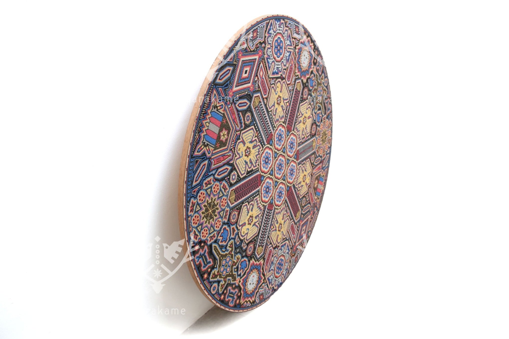 Nierika de Chaquira Círculo Huichol - Wexik+a - 90 cm. - Arte Marakame